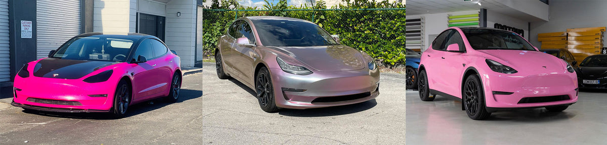 Pink Tesla Wraps | Metro Restyling