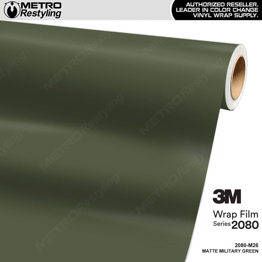3M 2080 Matte Military Green Vinyl Wrap | M26 | BLOWOUT STOCK | (380 s
