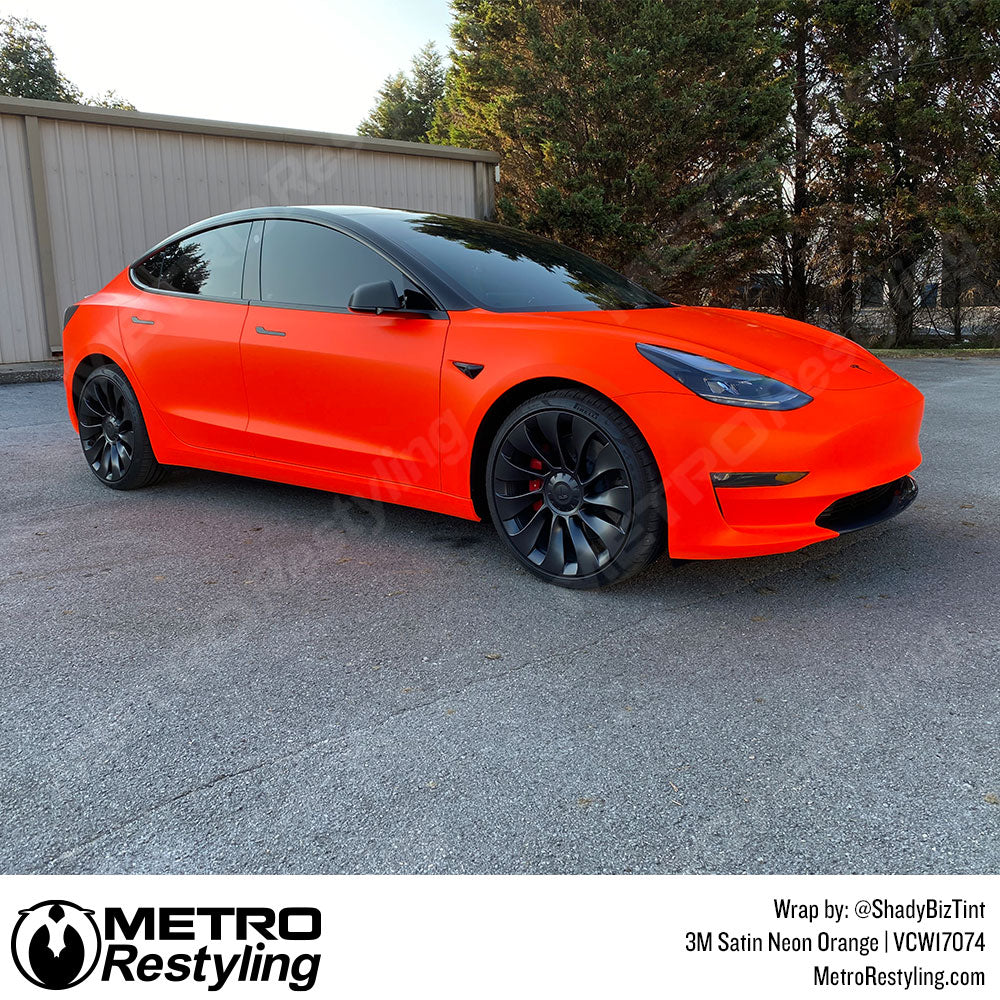 Satin Neon Orange - 3M | Metro Restyling
