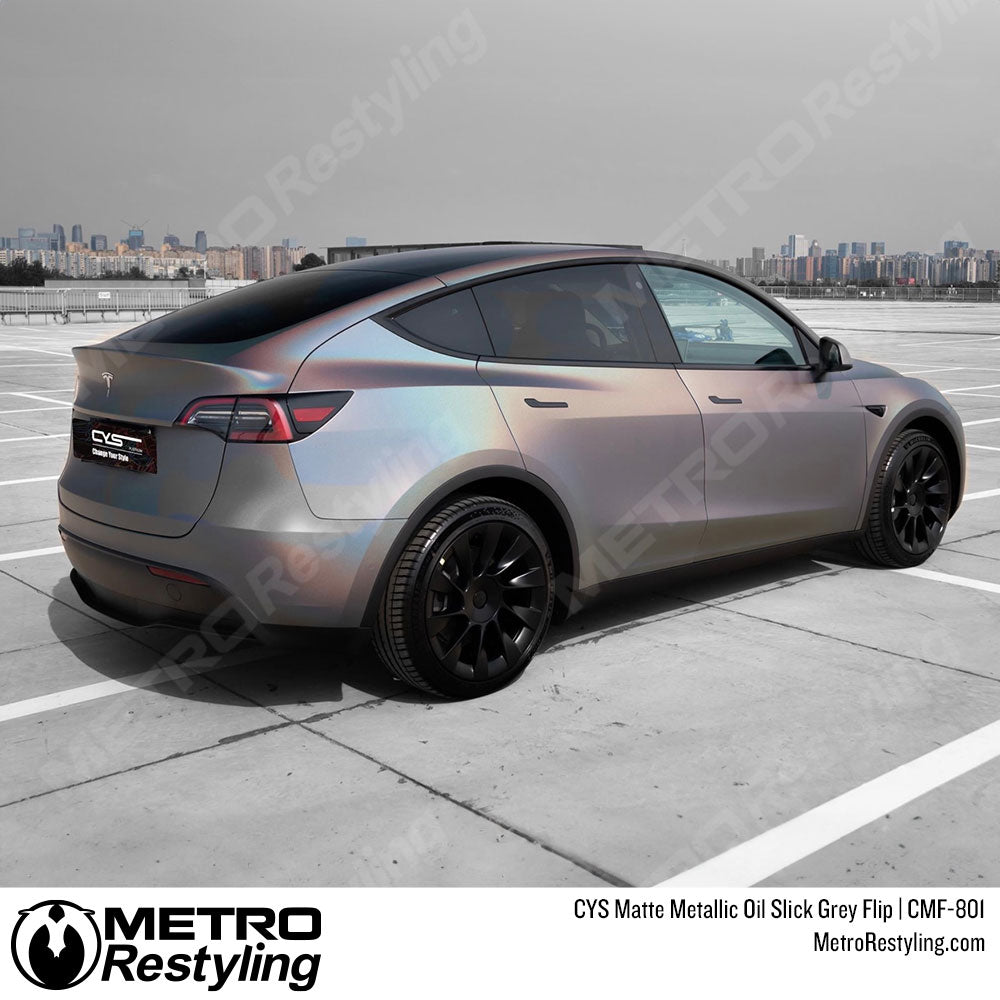 Matte Metallic Oil Slick Grey Flip - CYS | Metro Restyling