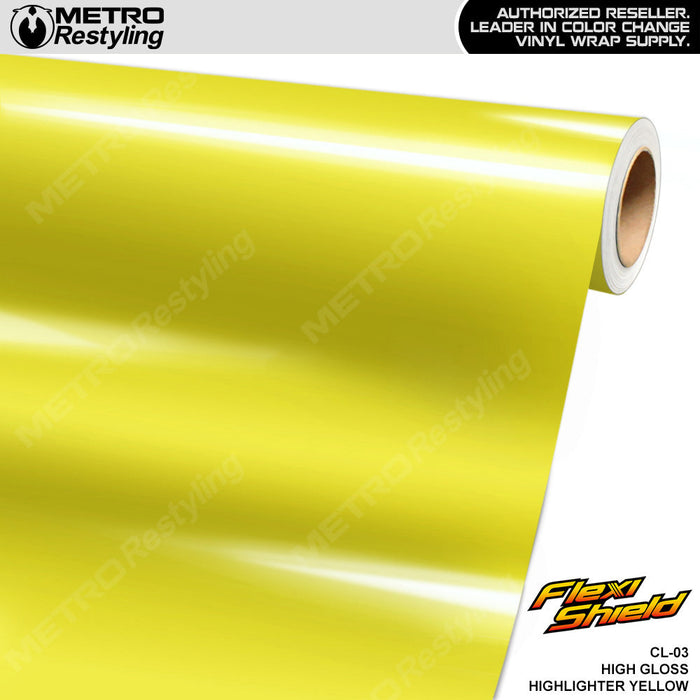 FlexiShield High Gloss Highlighter Yellow Cosmetic Paint Protection Fi