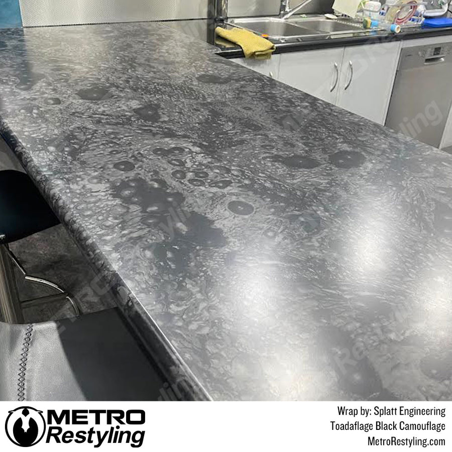Toadaflage Black Camo Vinyl Car Wrap | Metro Restyling