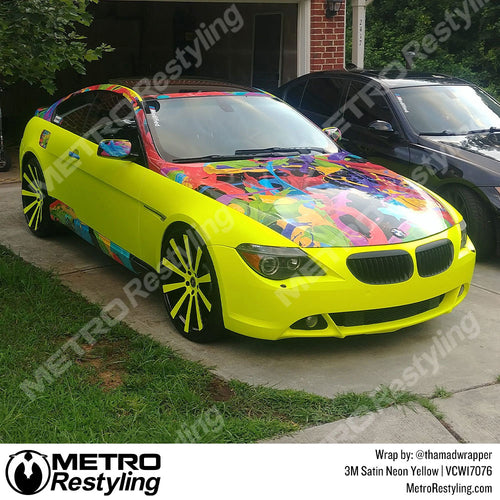 Satin Neon Yellow - 3M | Metro Restyling