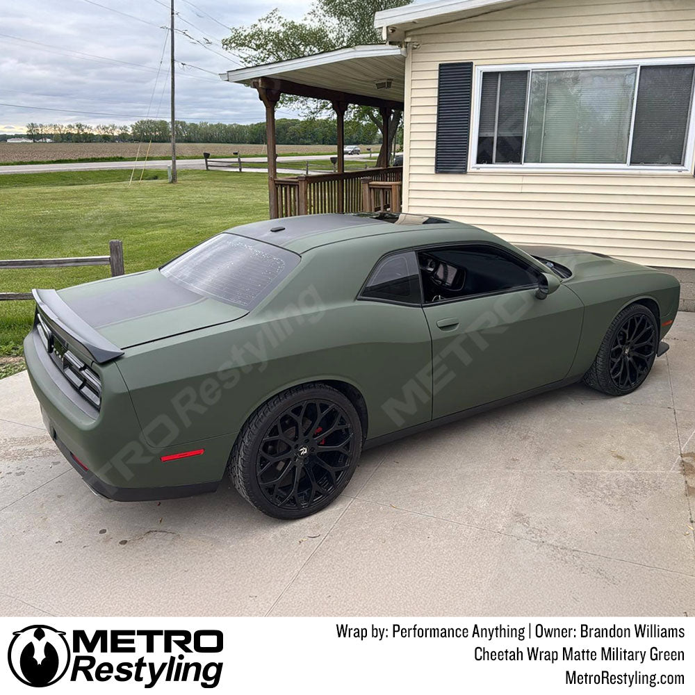 Cheetah Wrap - Matte Military Green | Metro Restyling