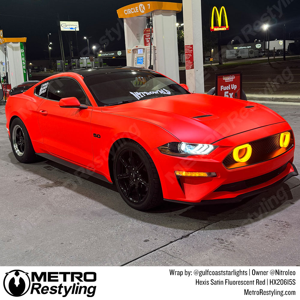 Satin Fluorescent Red - Hexis | Metro Restyling