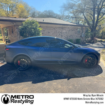 Matte Sinister Blue Vinyl Wrap - KPMF | Metro Restyling