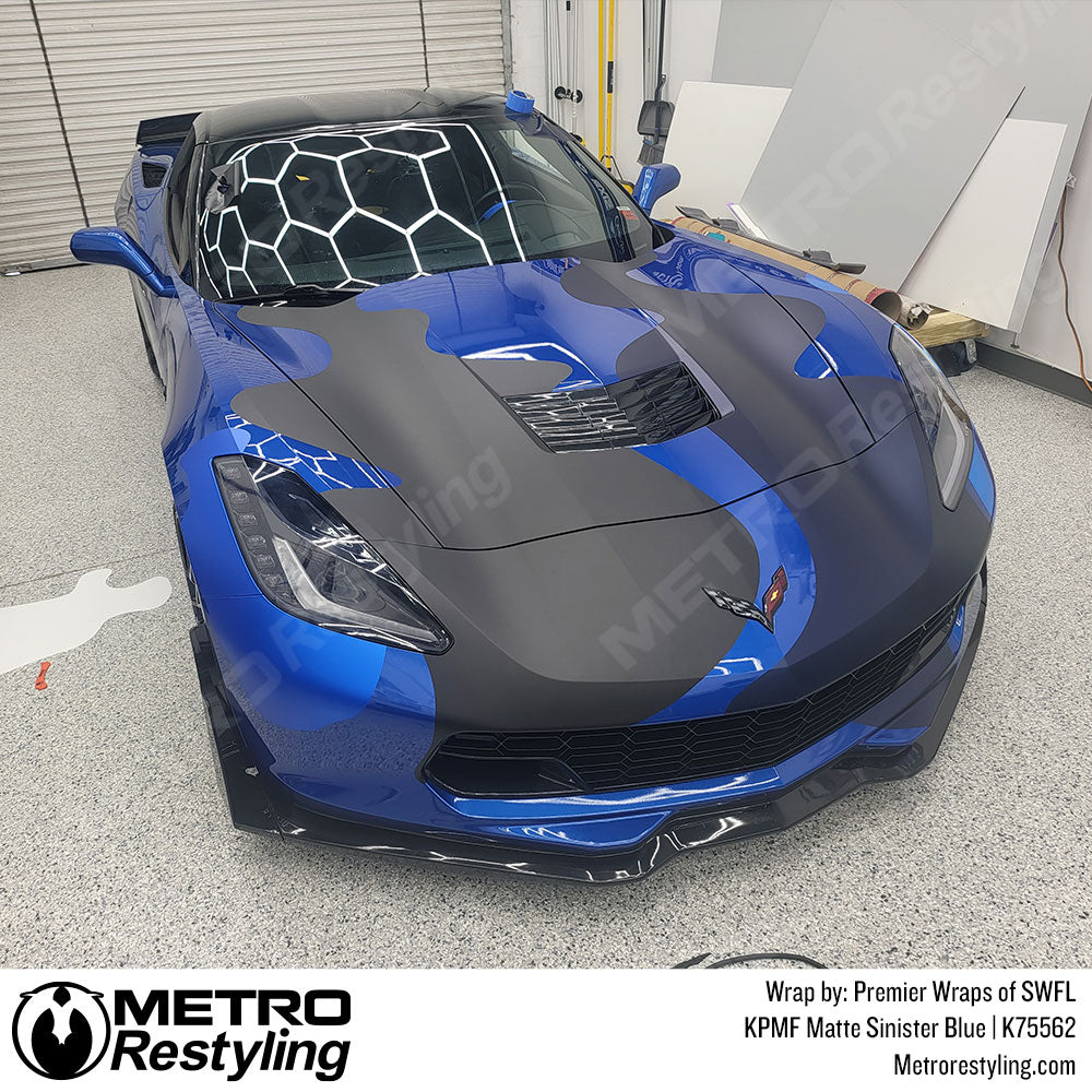 Matte Sinister Blue Vinyl Wrap - KPMF | Metro Restyling