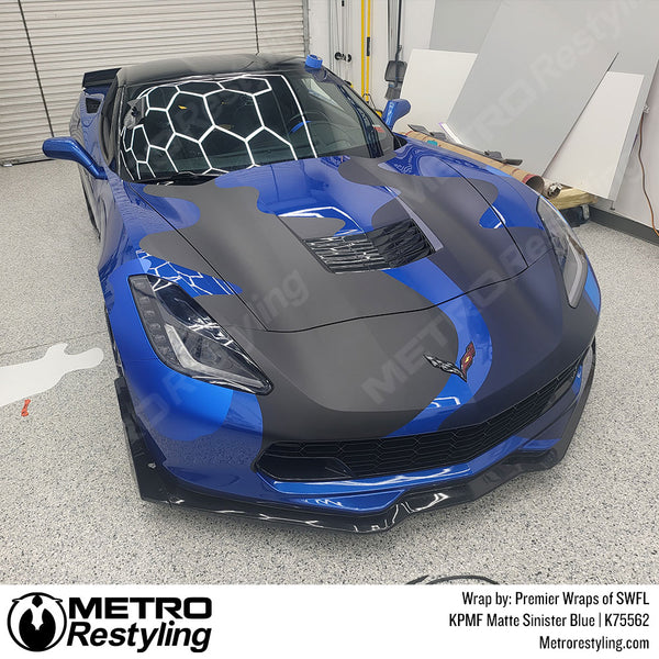 Matte Sinister Blue Vinyl Wrap - KPMF | Metro Restyling