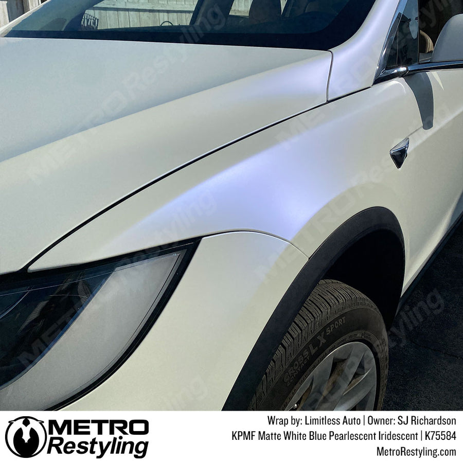 Matte White Blue Pearlescent Iridescent - KPMF | Metro Restyling