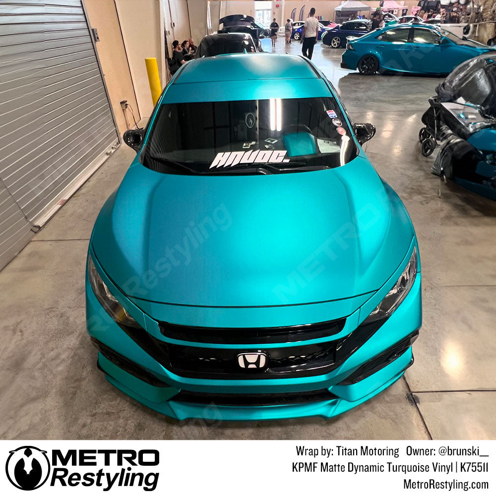 Matte Dynamic Turquoise Vinyl Wrap - KPMF | Metro Restyling