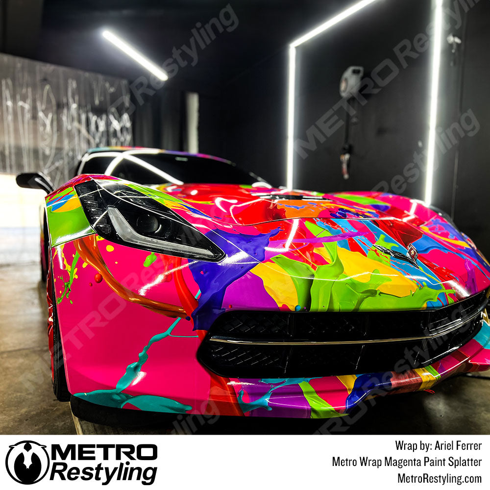 Magenta Paint Splatter - Metro Wrap | Metro Restyling