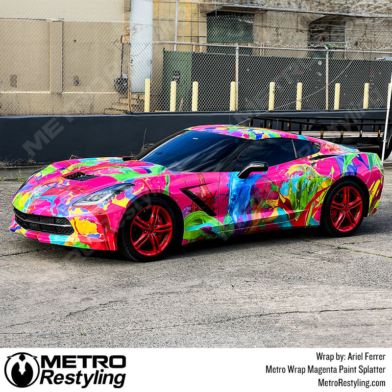 Magenta Paint Splatter - Metro Wrap | Metro Restyling