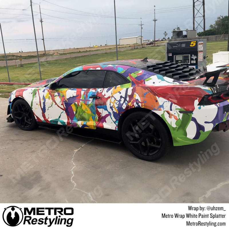 White Paint Splatter - Metro Wrap | Metro Restyling