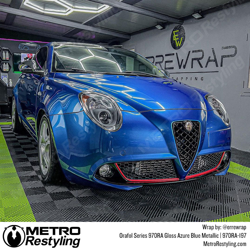 Orafol Gloss Azure Blue Metallic Vinyl Wrap | Metro Restyling