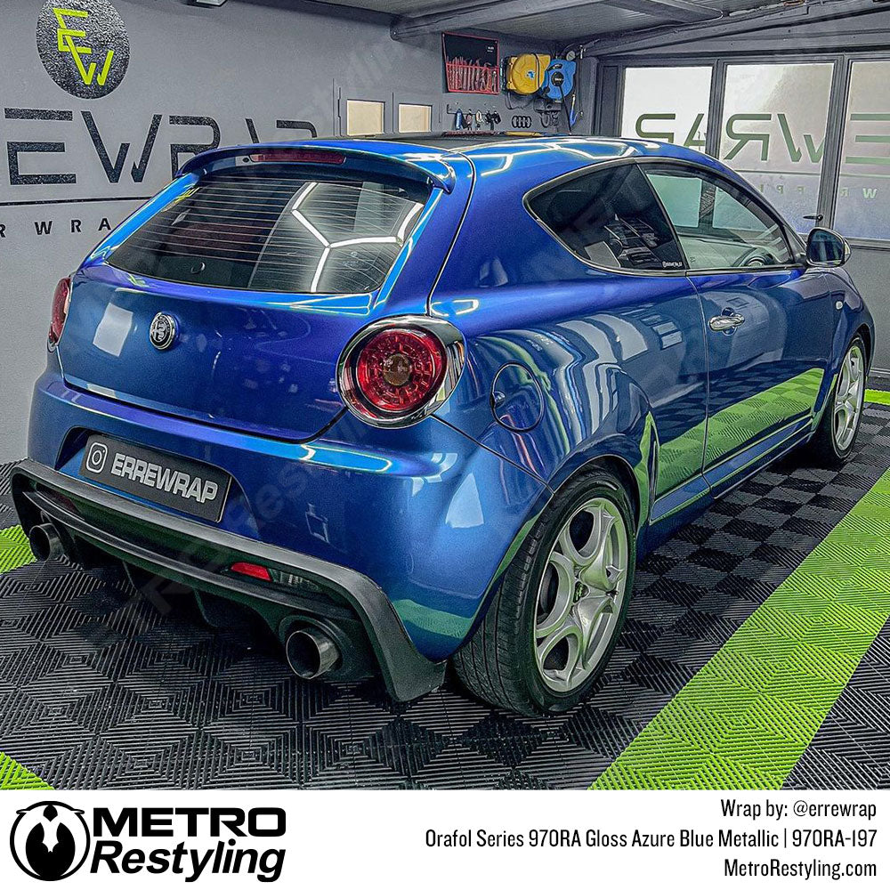 Orafol Gloss Azure Blue Metallic Vinyl Wrap | Metro Restyling