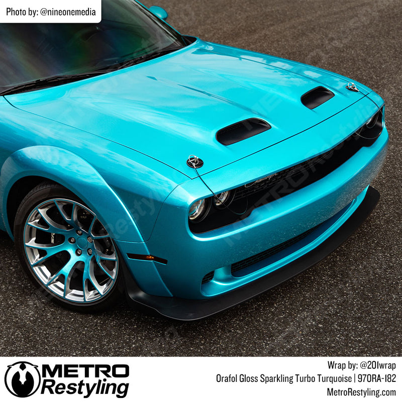 Orafol Gloss Sparkling Turbo Turquoise Vinyl Wrap | Metro Restyling
