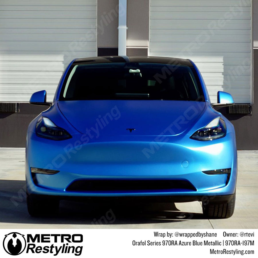 Orafol Matte Azure Blue Metallic Vinyl Wrap | Metro Restyling