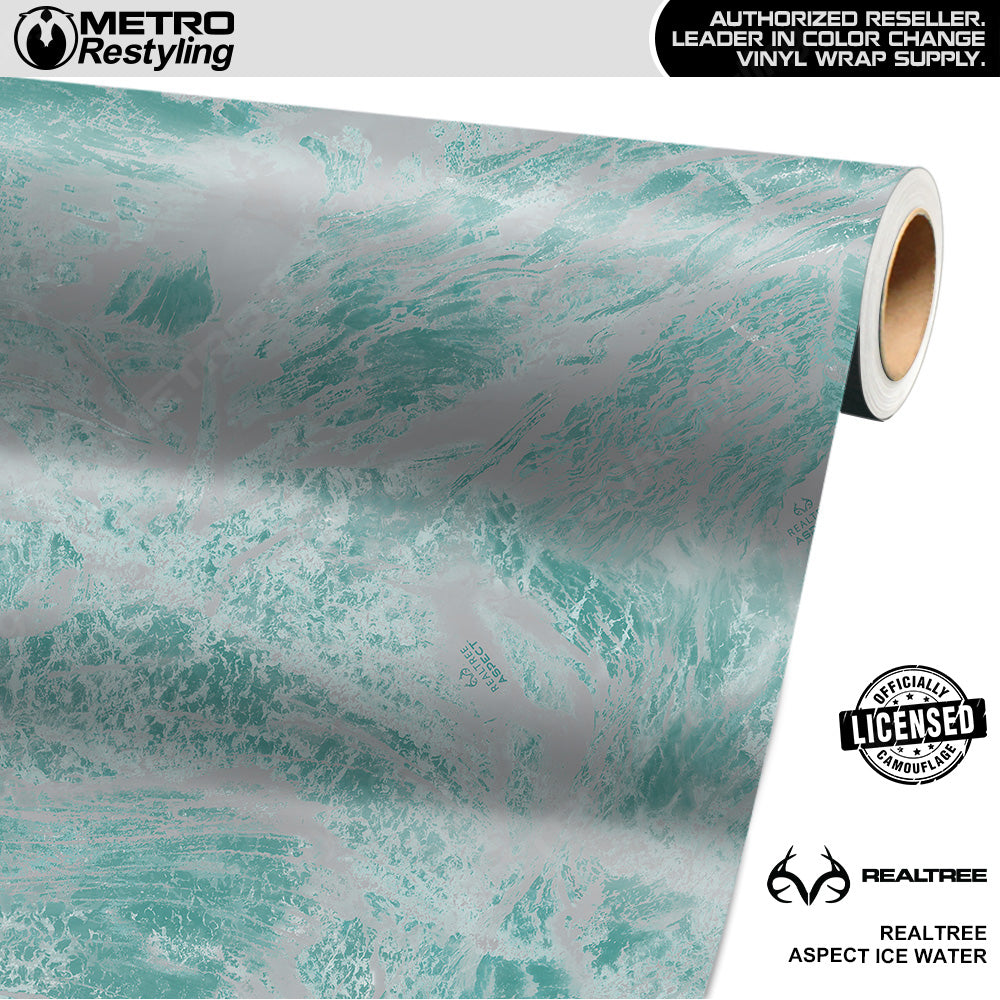 Realtree Aspect Ice Water Camouflage Vinyl Wrap Film | CamoWraps