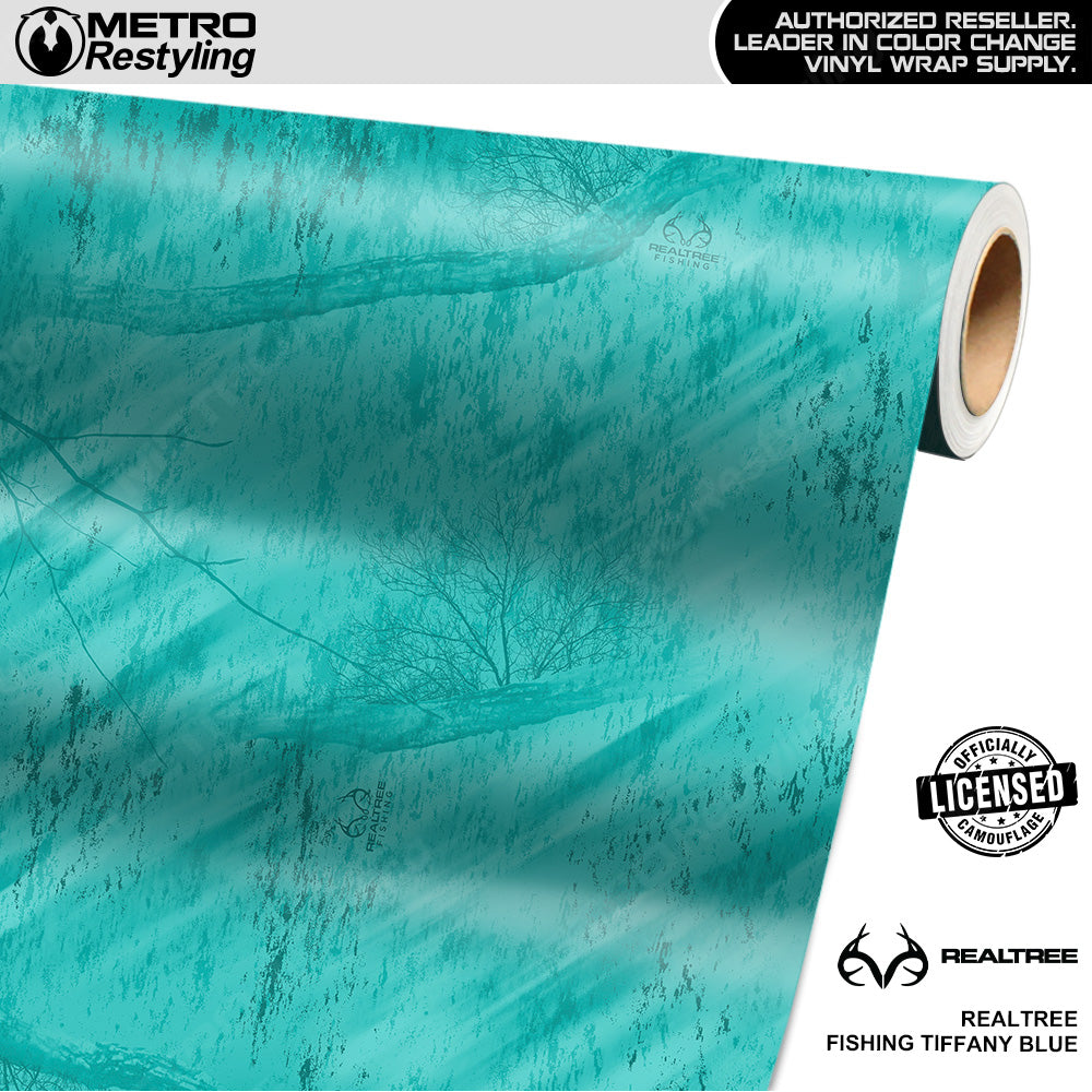 Realtree Fishing Tiffany Blue Camouflage Vinyl Wrap Film | CamoWraps