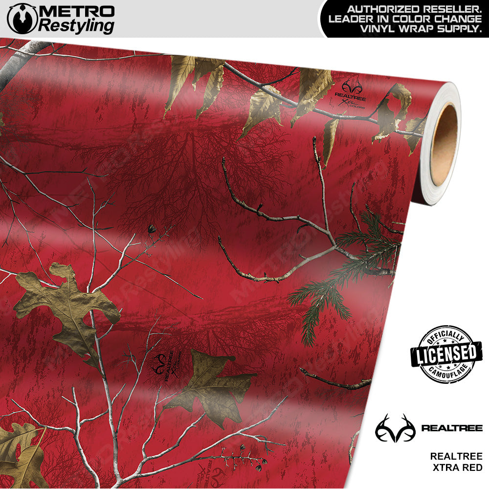 Realtree XTRA Red Camouflage Vinyl Wrap Film | CamoWraps