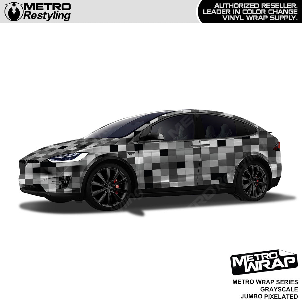 Jumbo Pixel Grayscale - Metro Wrap | Metro Restyling