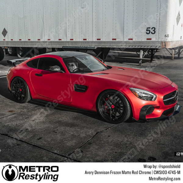 Frozen Matte Red Chrome - Metro Avery | Metro Restyling