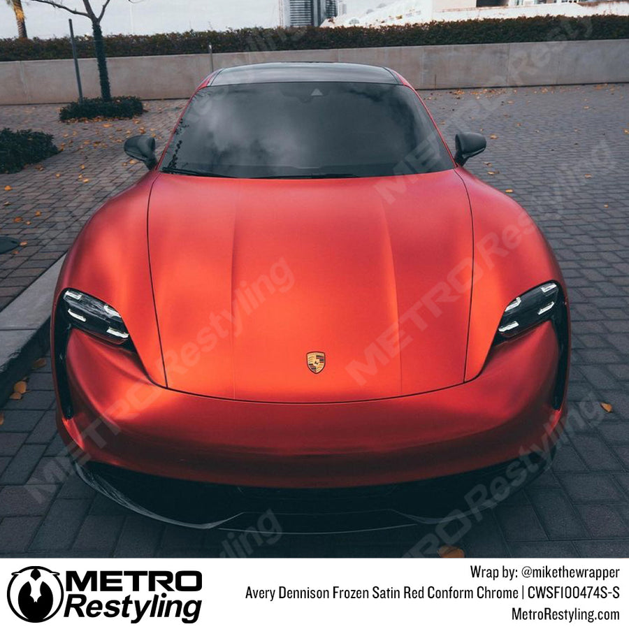 Frozen Satin Red Chrome - Metro Avery | Metro Restyling