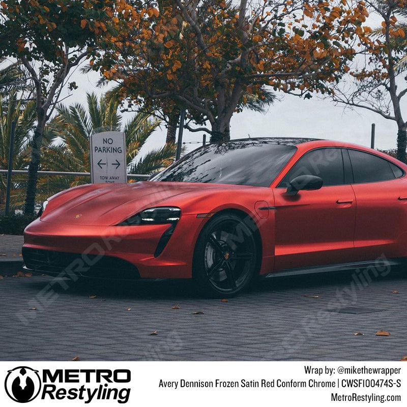 Frozen Satin Red Chrome - Metro Avery | Metro Restyling