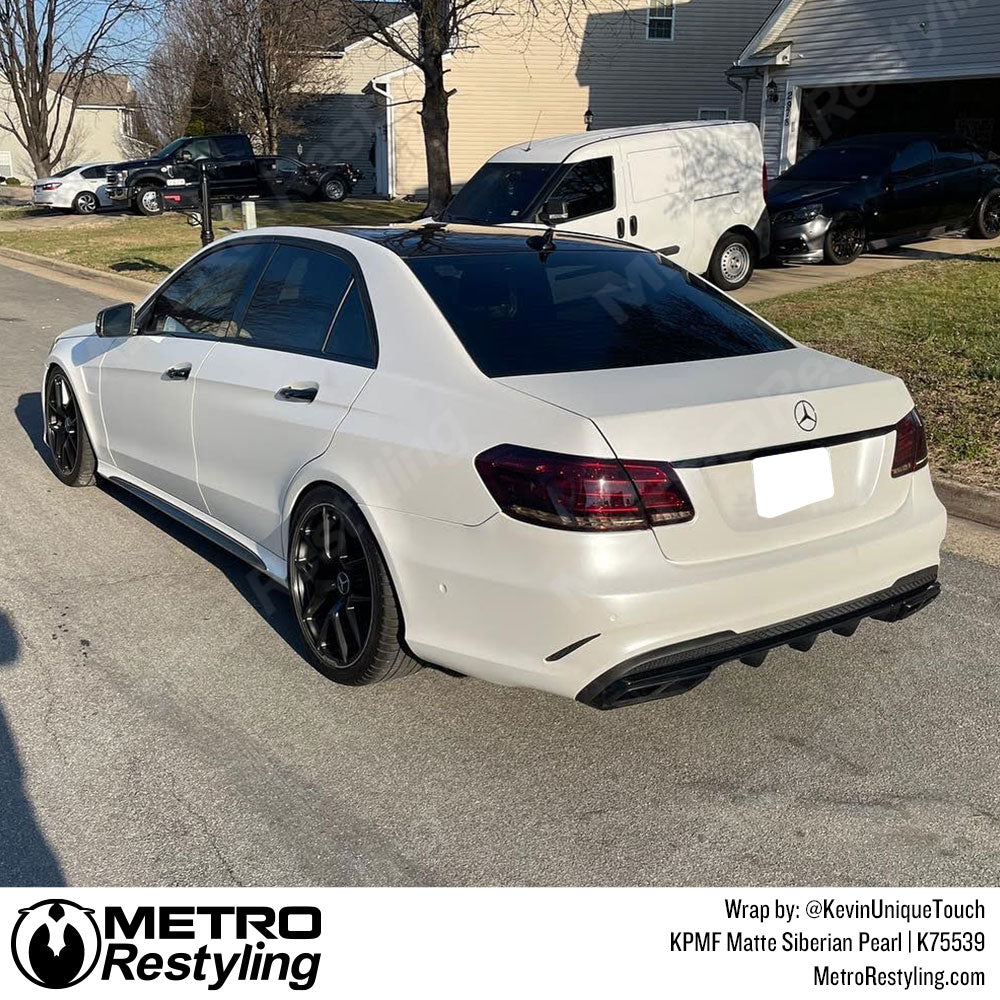 Matte Pearl White Car