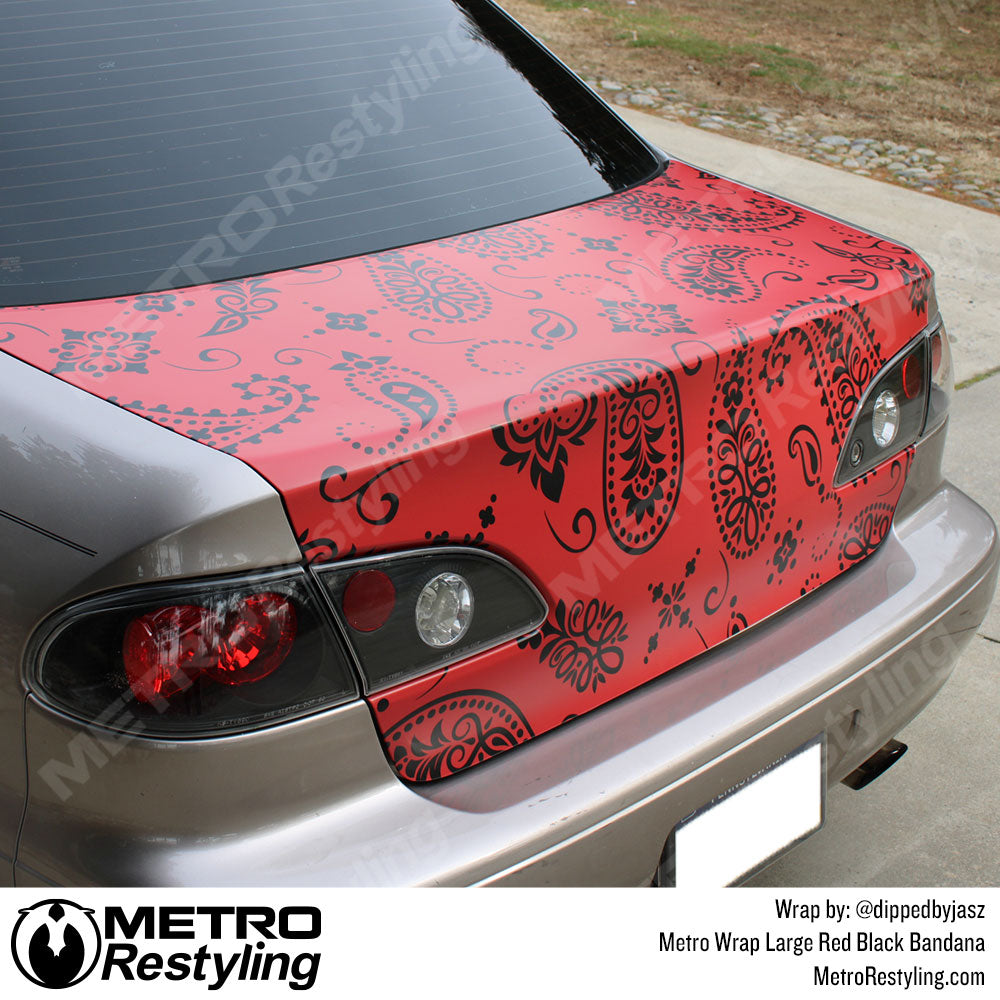 Large Bandana Red Black - Metro Wrap | Metro Restyling
