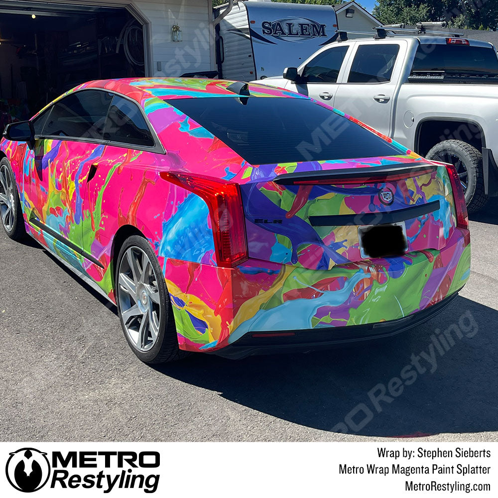 Magenta Paint Splatter - Metro Wrap | Metro Restyling