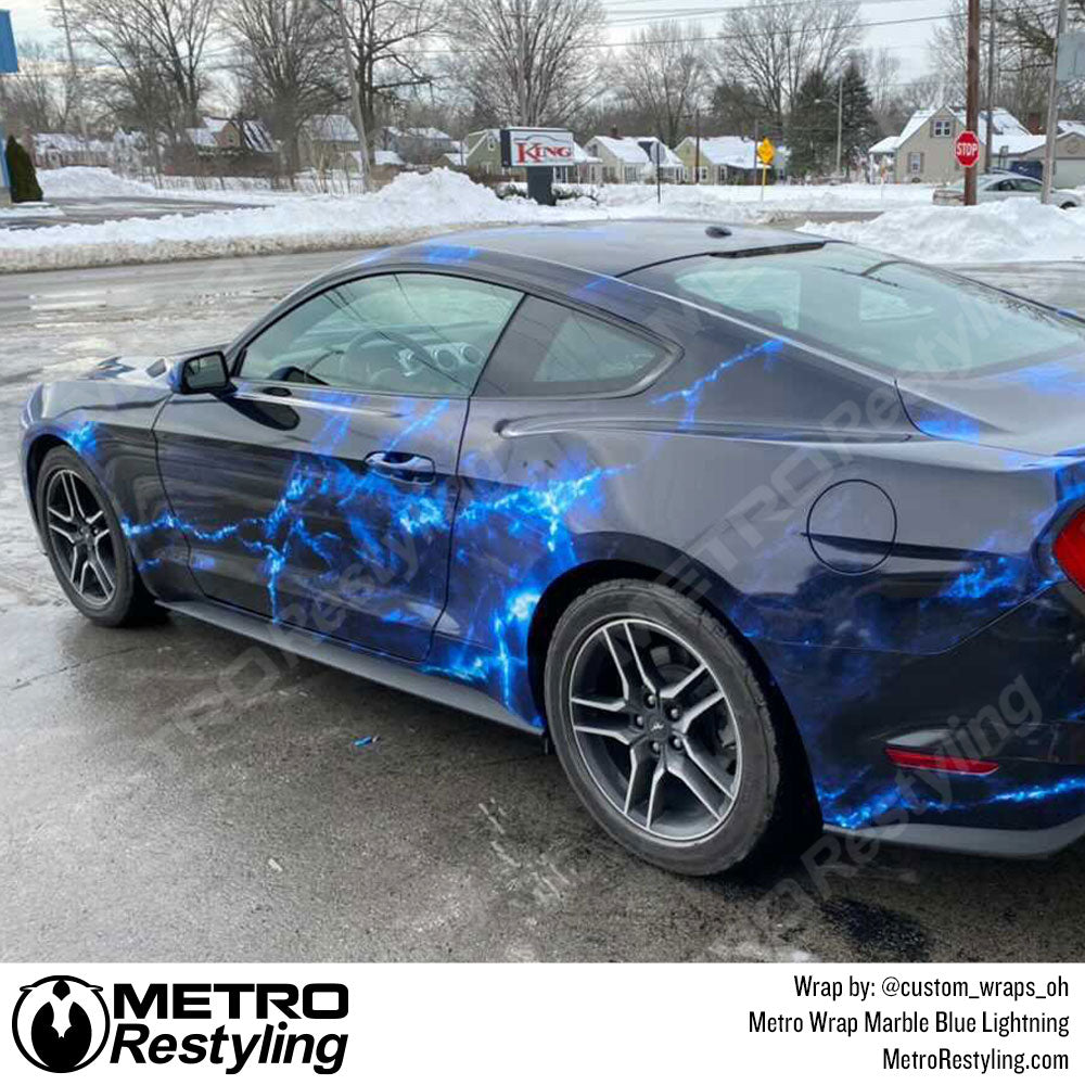 Blue Lightning Marble - Metro Wrap | Metro Restyling