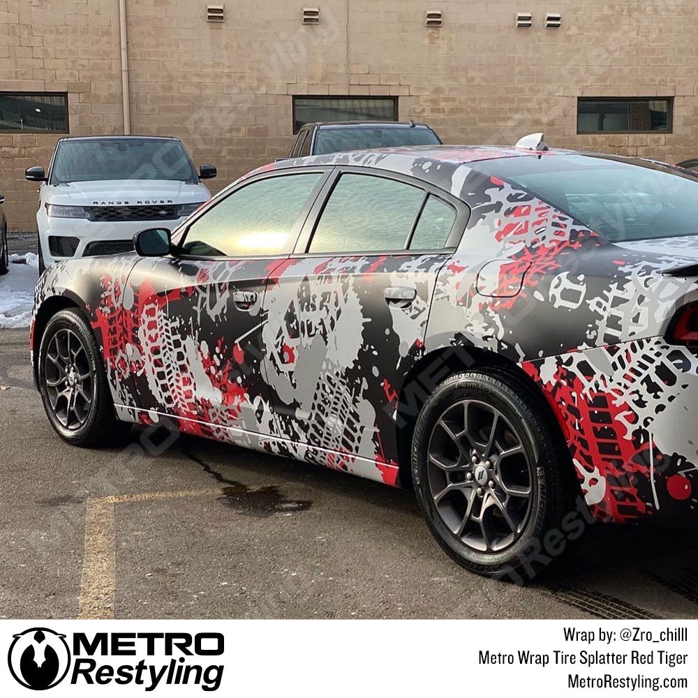 Tire Splatter Red Tiger - Metro Wrap | Metro Restyling