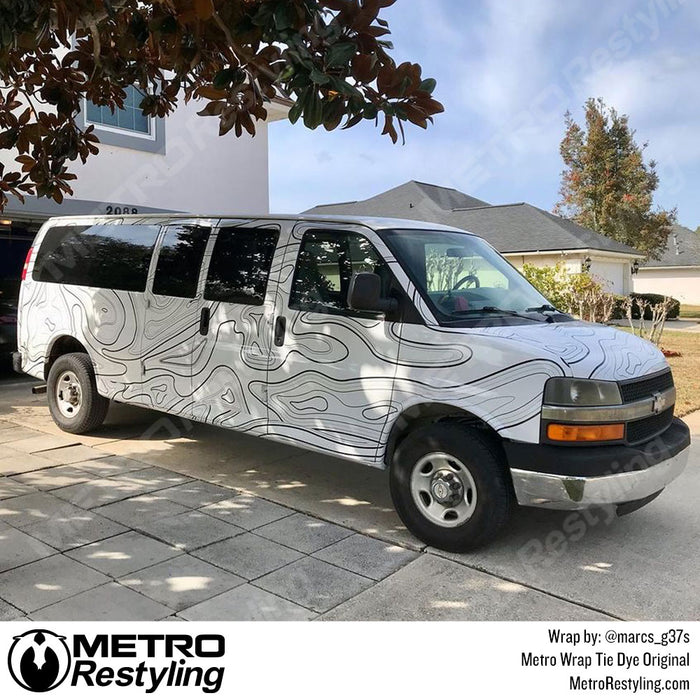 Topographic White - Metro Wrap | Metro Restyling