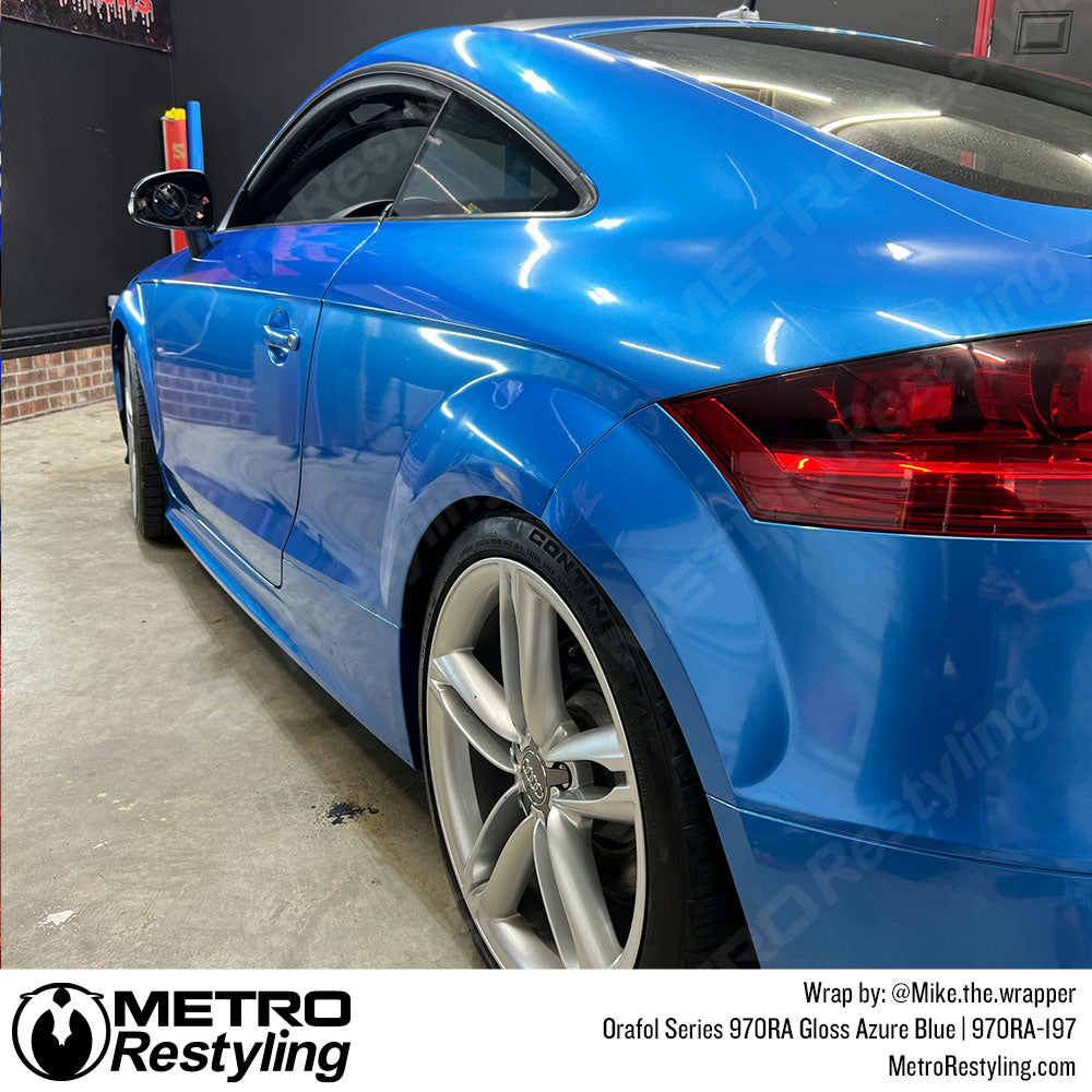 Orafol Gloss Azure Blue Metallic Vinyl Wrap | Metro Restyling