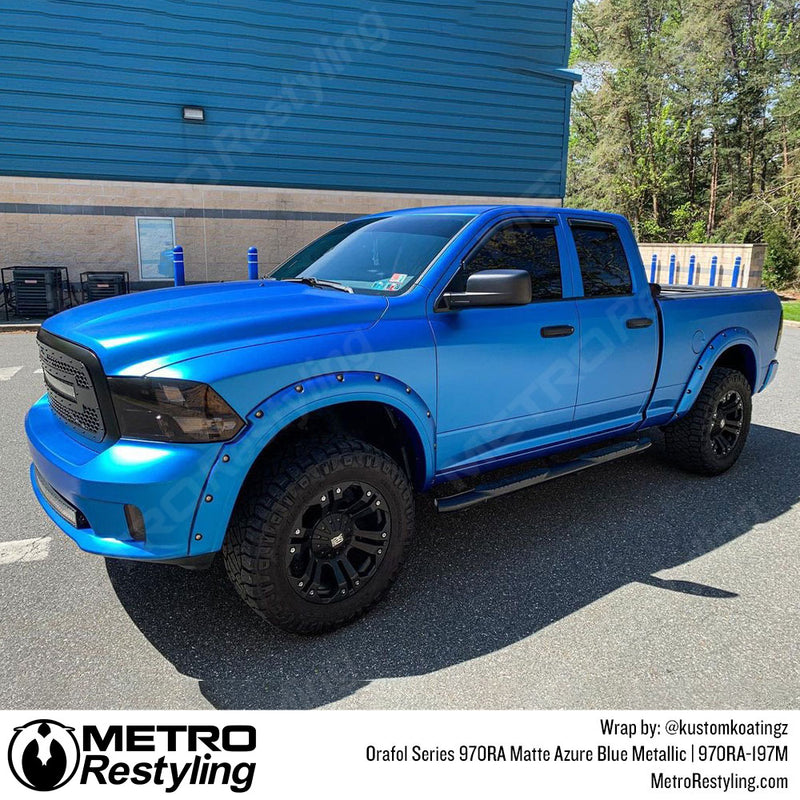 Orafol Matte Azure Blue Metallic Vinyl Wrap | Metro Restyling