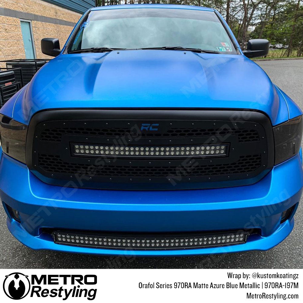 Orafol Matte Azure Blue Metallic Vinyl Wrap | Metro Restyling