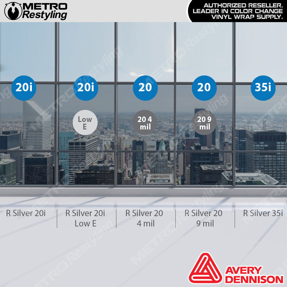Avery Dennison R Silver 20i Reflective Interior Window Film