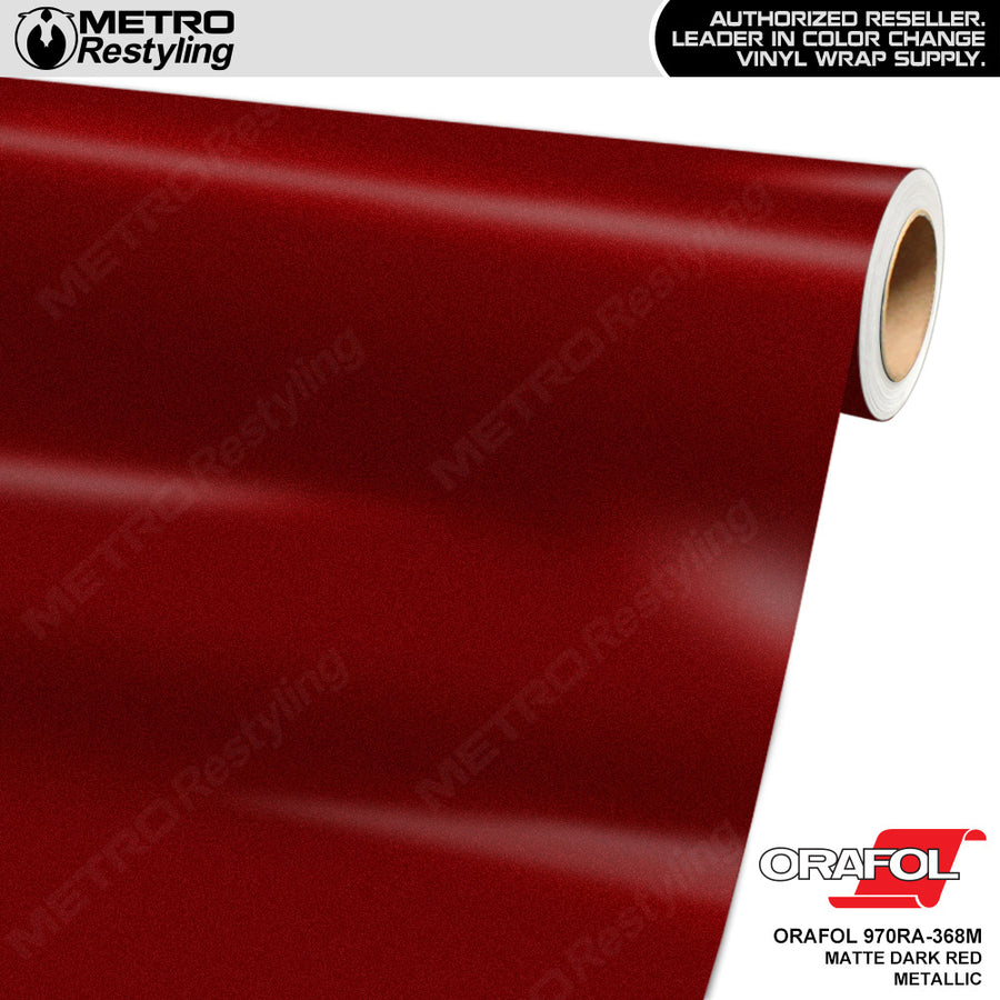 Orafol Matte Dark Red Metallic Vinyl Wrap | Metro Restyling