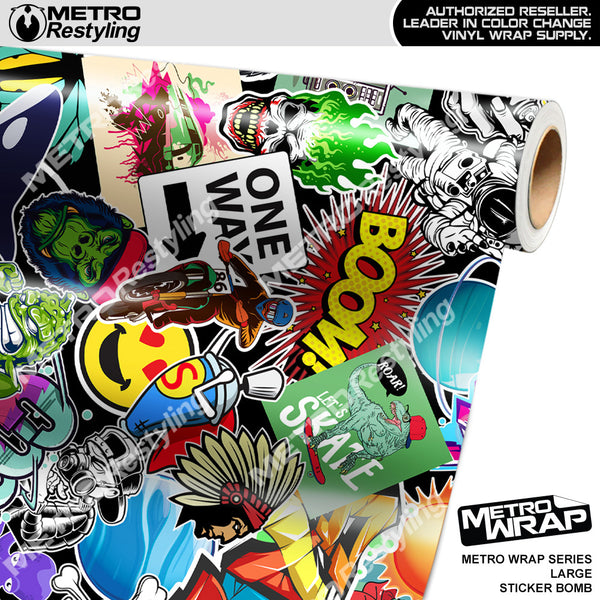 Sticker Bomb Vinyl Wraps: Free Shipping $99+ | Metro Restyling