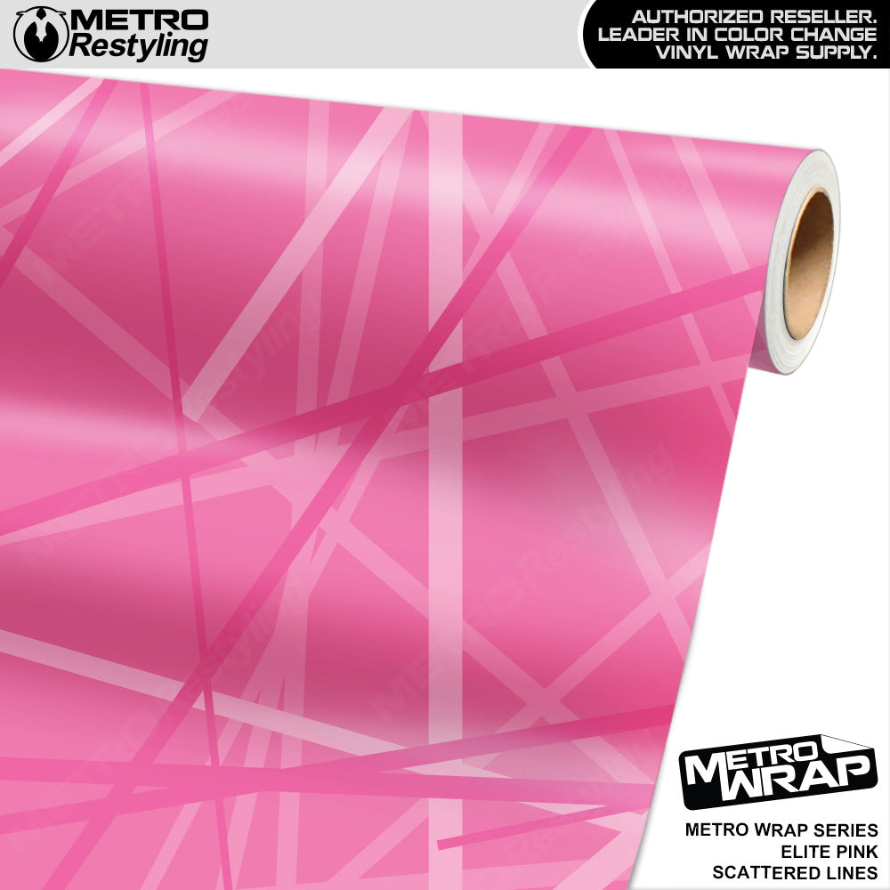 Scattered Lines Elite Pink - Metro Wrap | Metro Restyling