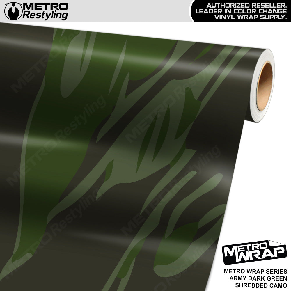 Shredded Army Dark Green - Metro Wrap | Metro Restyling